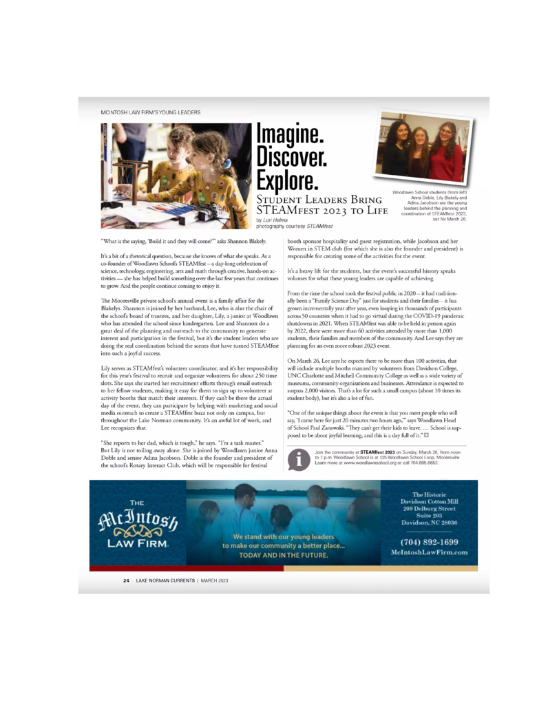 Lake Norman Currents - Student Leaders Bring STEAMfest 2023 to Life ...